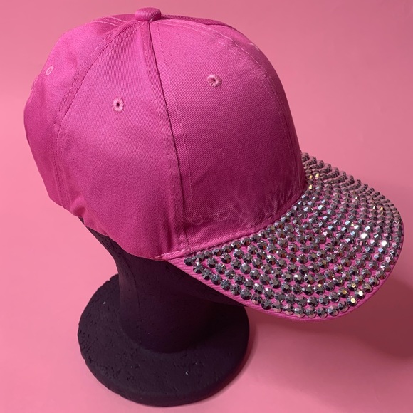 Bougie University | Accessories | Brielle Hot Pink Bling Cap Boutique ...
